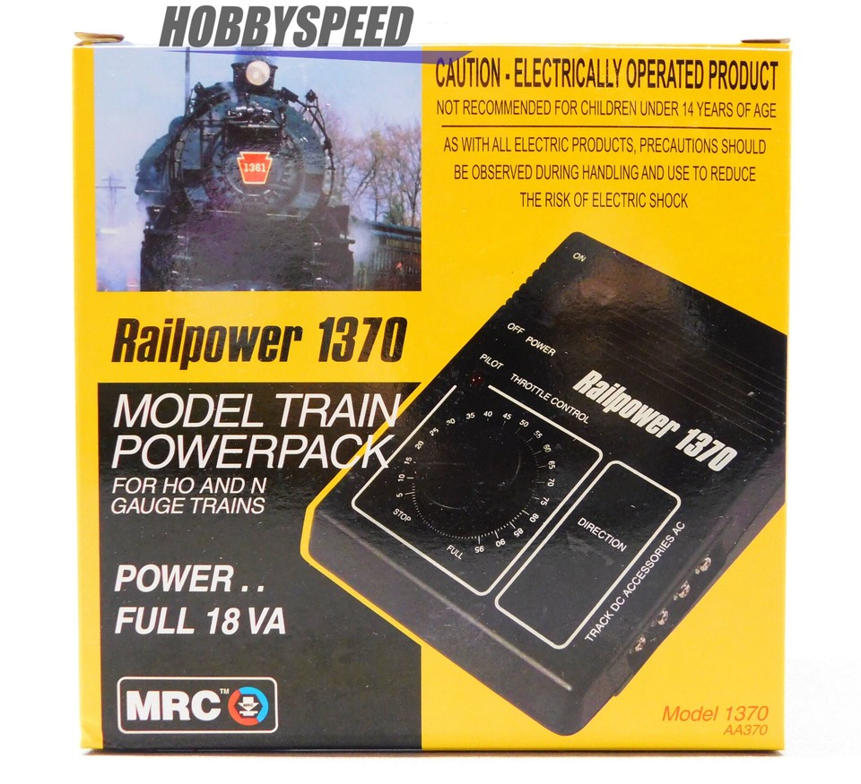 MRC RAILPOWER 1370 TRANSFORMER track power supply HO N Z SCALE plug ...