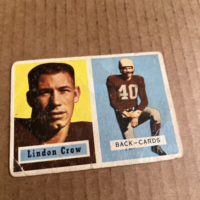 1957 Topps Lindon Crow #91 Chicago Cardinals Vintage Football Card ...