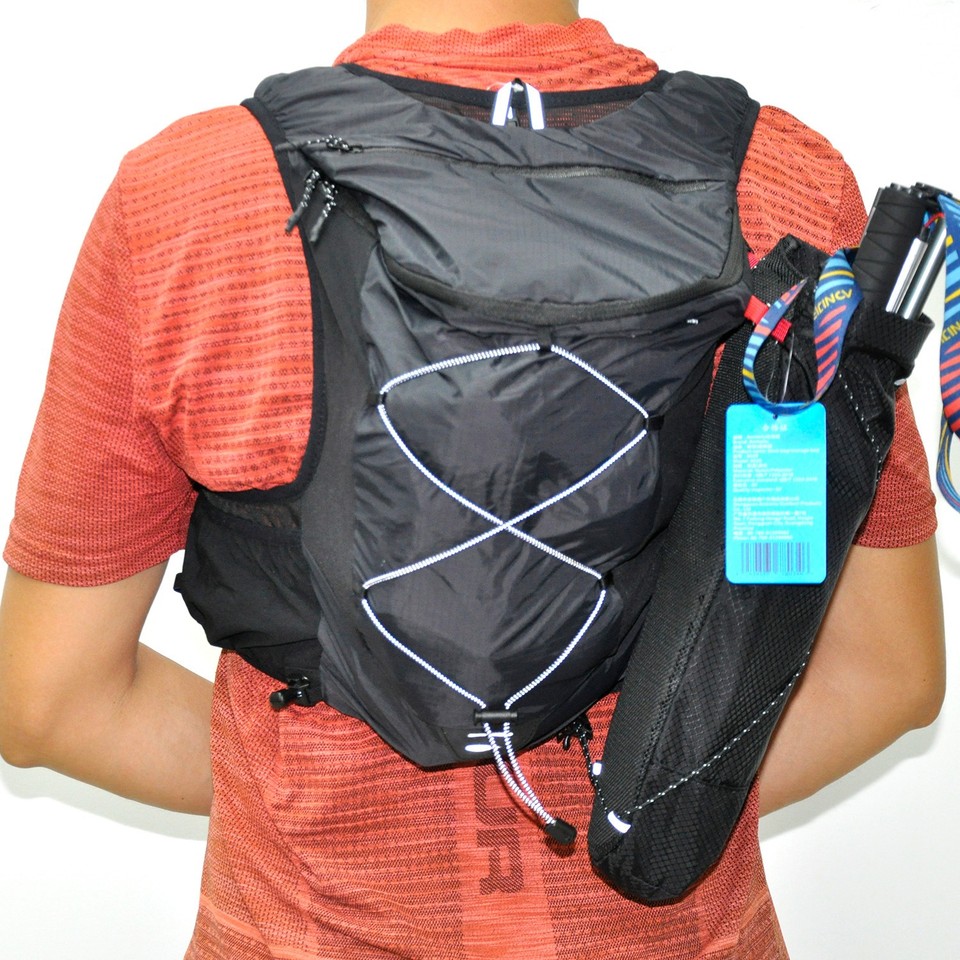 10Liter Lightweight Hydration Trail Running Vest Black L With ...