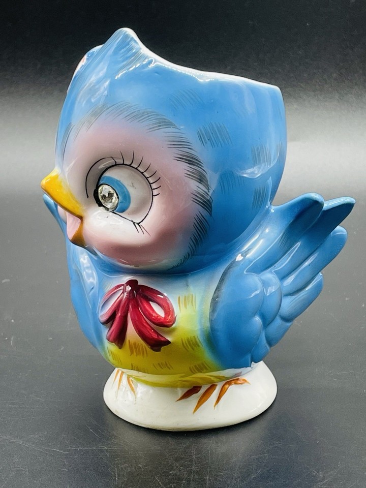 Lefton Bluebirds Anthropomorphic Geo Z Lefton Planter #288 | eBay