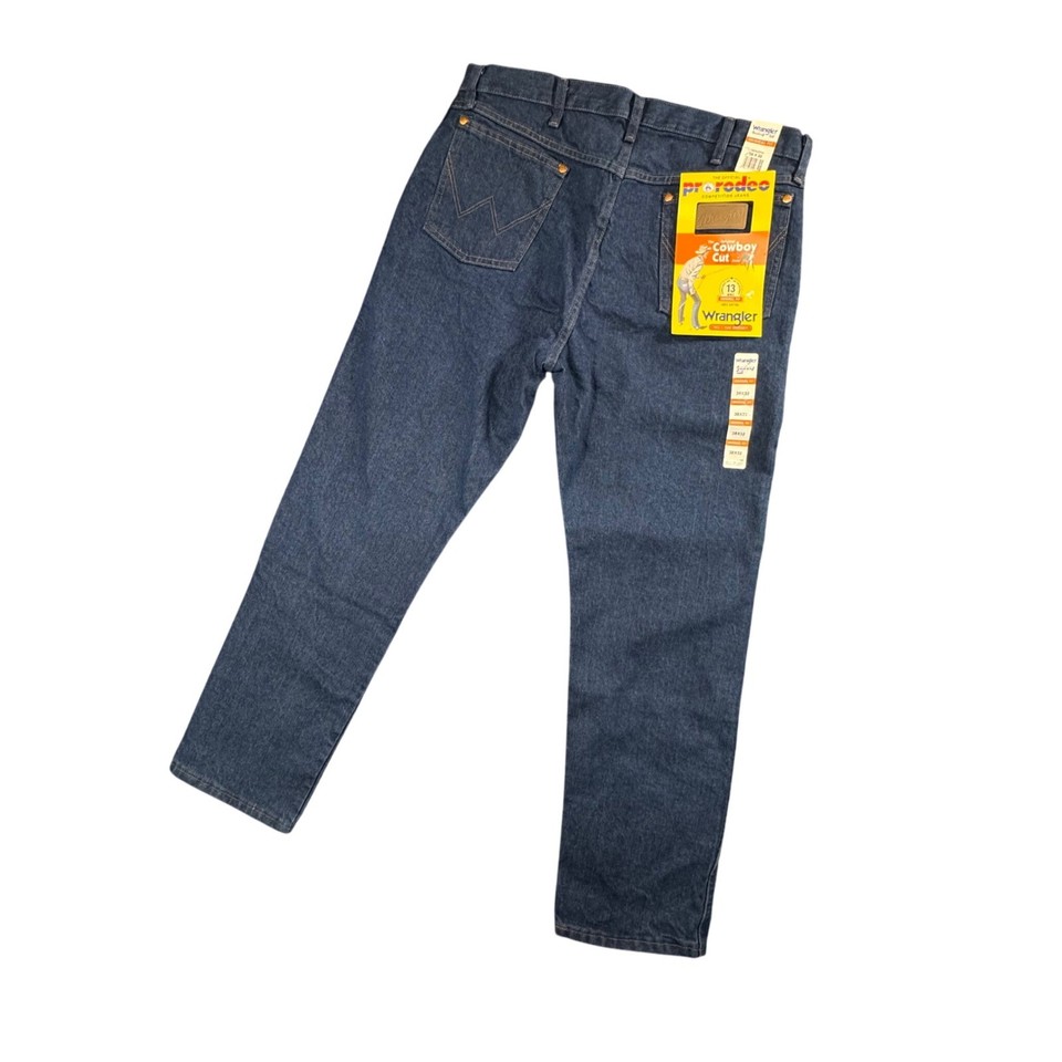 NWT Wrangler Mens Cowboy Cut Pro Rodeo Jeans Original Fit Dark Wash ...