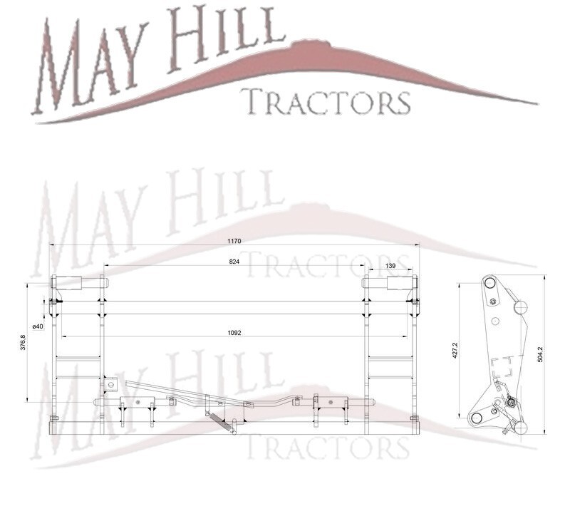 Tractor Loader Headstock Euro 8 Quick Change Frame Mechanical Lock ALO ...