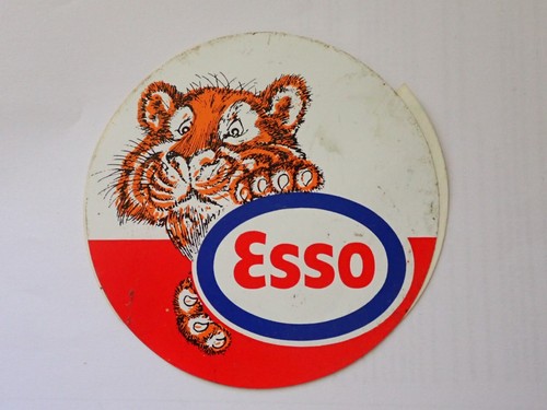 ESSO PETROL & OIL TIGER in YOUR TANK STICKER EXCELLENT CONDITION c1960s ...