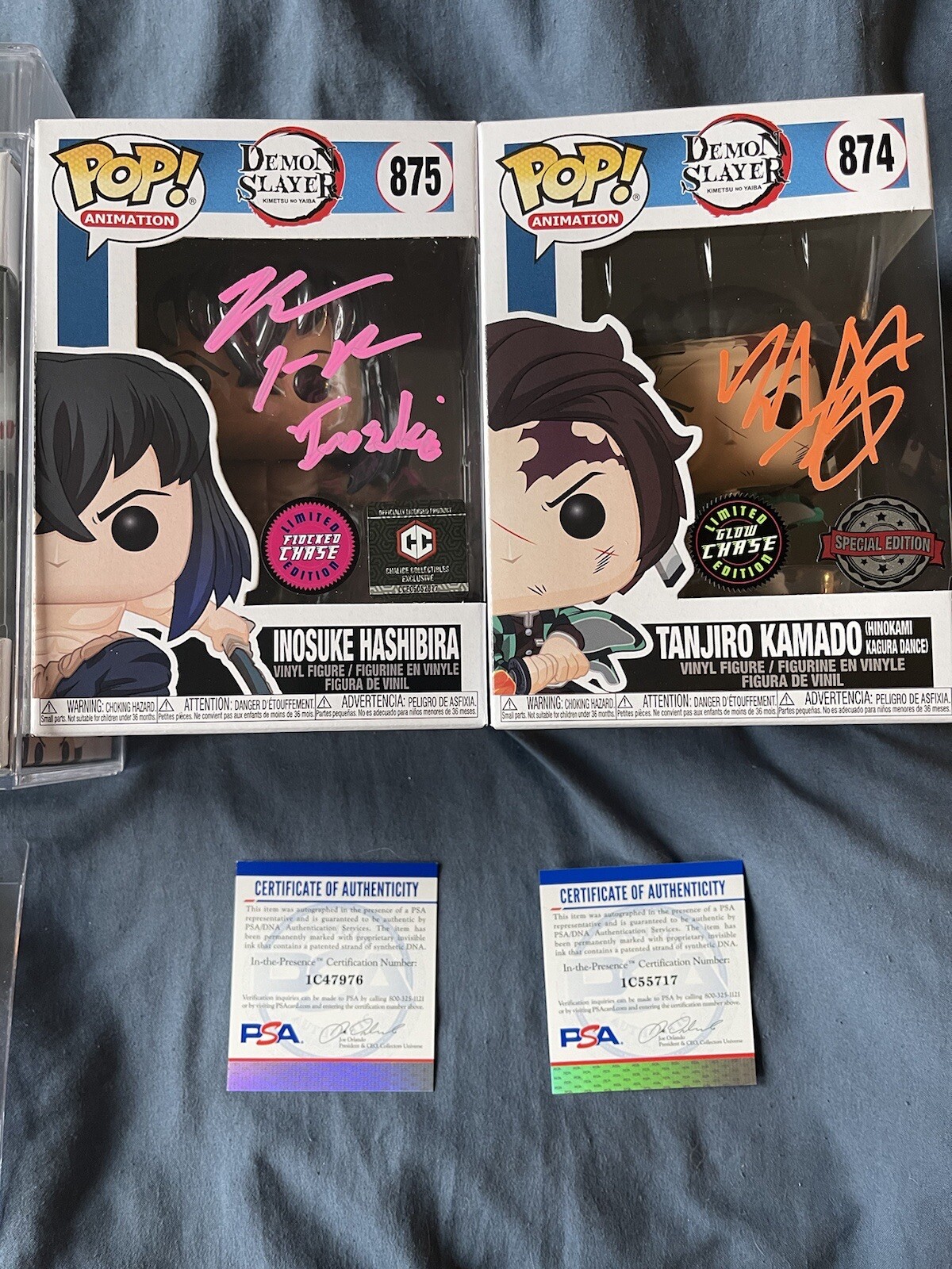 Funko Pop! Demon Slayer Inosuke Flocked Chase BRYCE PAPENBROOK Signed ...