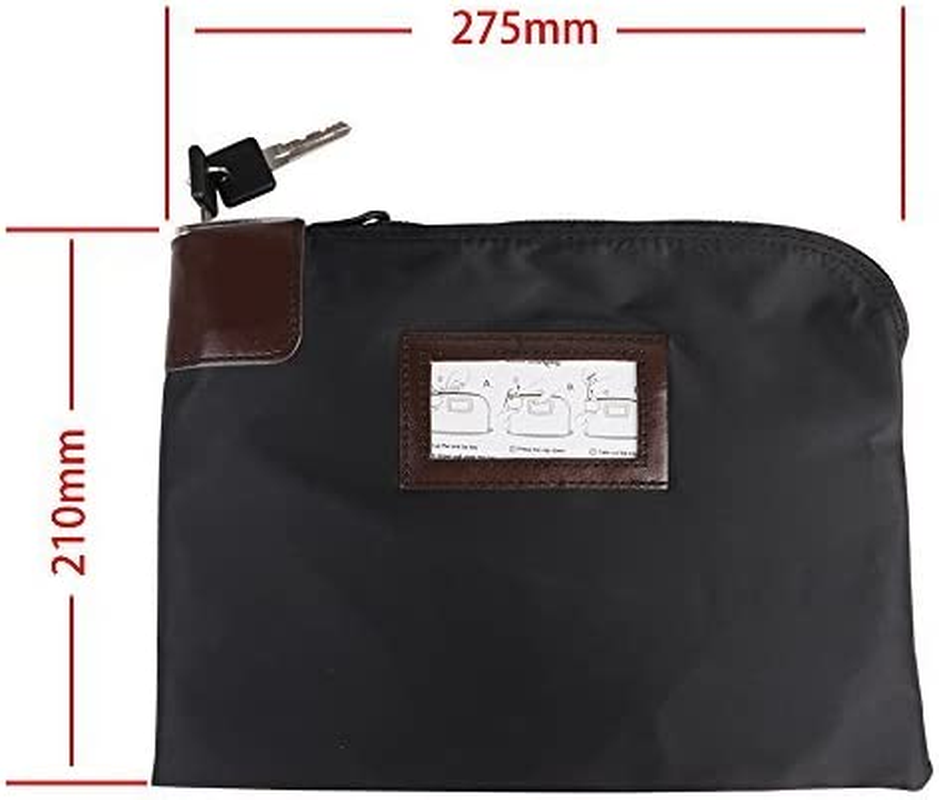 Security Money Bag with Lock Deposit Locking Cash Bank anti Theft ...
