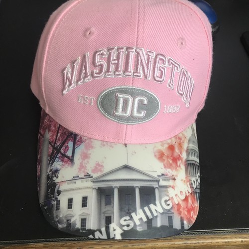 Washington DC Baseball Cap Pink White Gray City Hunters Adult Adjust ...