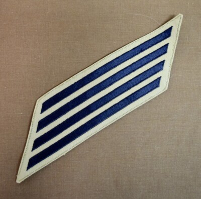 US Navy 4-bar Long Service Stripe, black on khaki, 16 years service | eBay