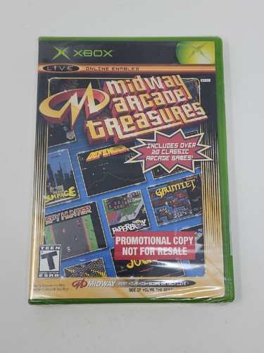 SEALED XBOX ︎ Midway Arcade Treasures ︎ PROMOTIONAL COPY NOT FOR RESALE ...