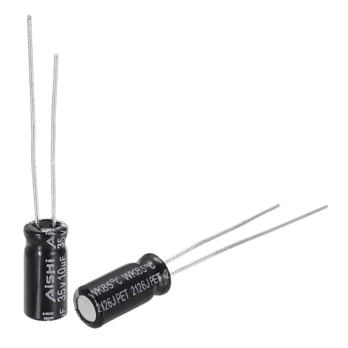 10uF 35V 5x11mm Electrolytic Capacitor, Radial Leads Aluminum ...
