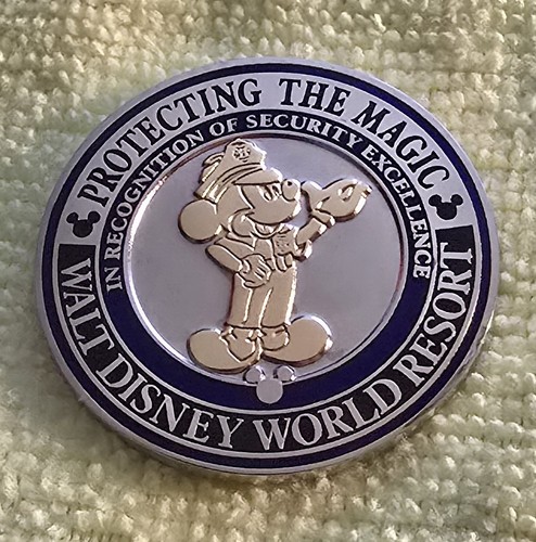 RARE Walt Disney World WDW Security Operations Challenge Coin Gold ...