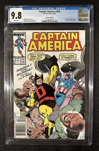 Captain America #328 CGC 9.8 Newsstand - Origin & 1st app D-Man - Brand ...