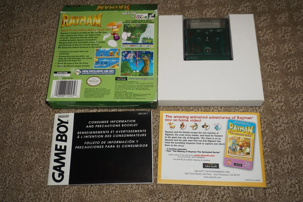Rayman (Gameboy Color Boy GBC) Complete In Box GREAT Shape 海外 即決
