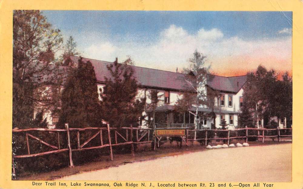 Oak Ridge New Jersey Deer Trail Inn Street View Antique Postcard K39426 ...