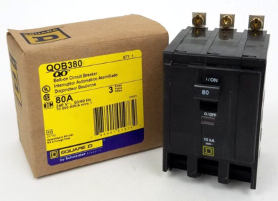 QOB380 Square D 80 Amp Circuit Breaker *NEXT DAY OPTION* NEW | eBay