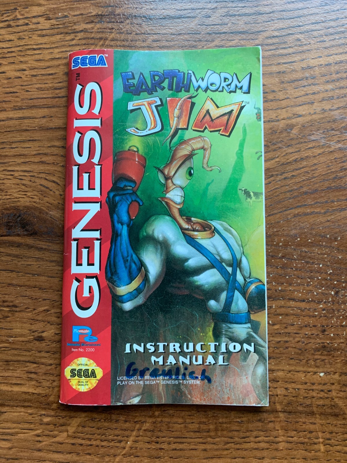 Earthworm Jim Earth Worm Sega Genesis Instruction Manual Only | eBay