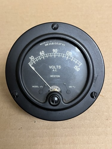 WESTON ELECTRICAL MODEL 476 PANEL METER AC VOLTS 0-150 VOLT VINTAGE ...