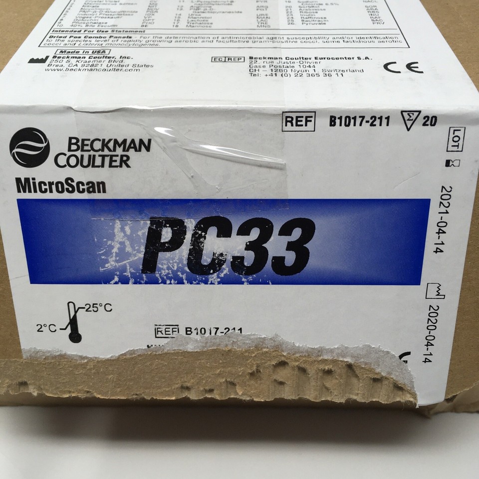 Lot 10 NEW Beckman Coulter PC33 Microscan B1017-211 Pos Combo Panel ...
