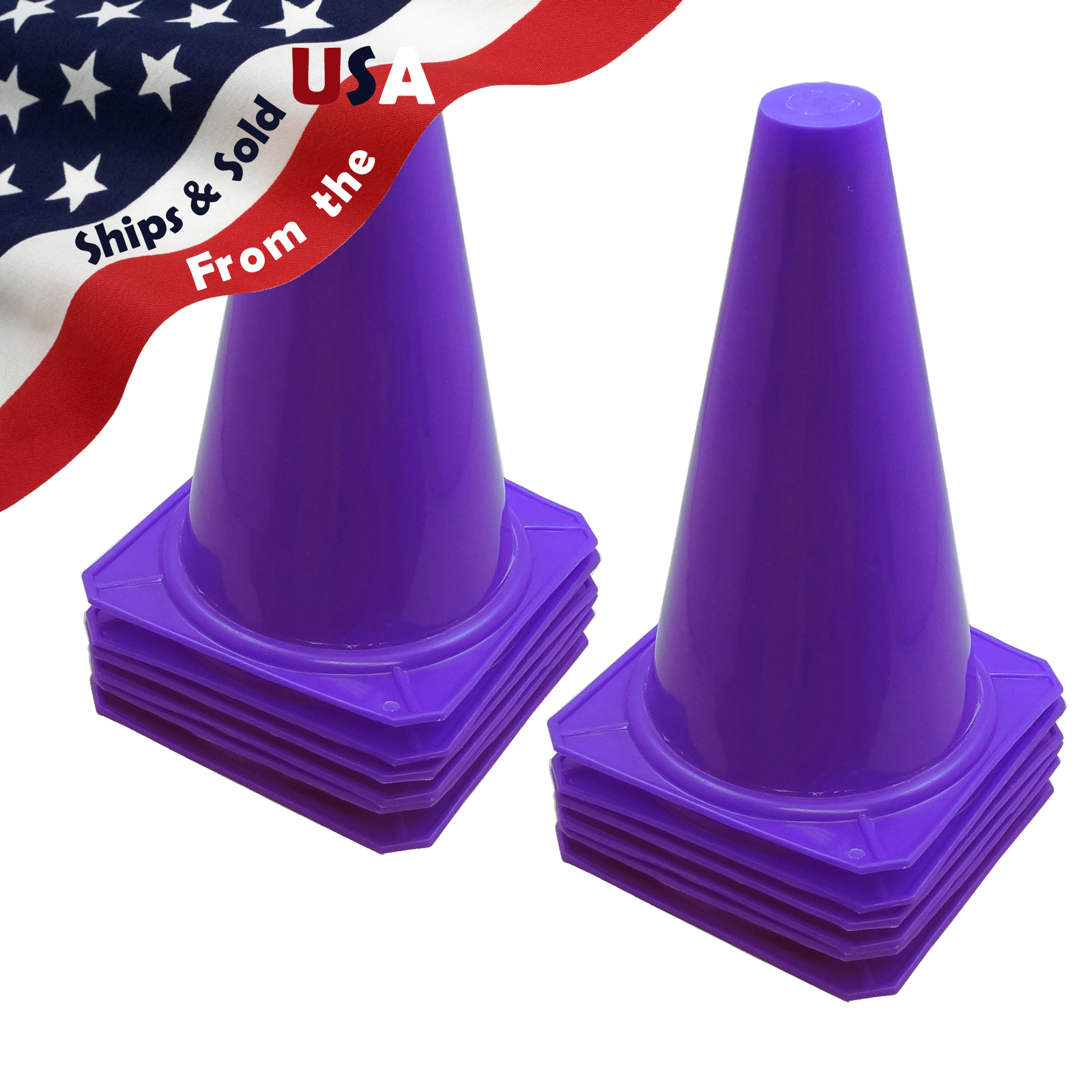 BRAND NEW ~ US SELLER ~ PURPLE CONES 9" Tall Traffic Safety Training ...