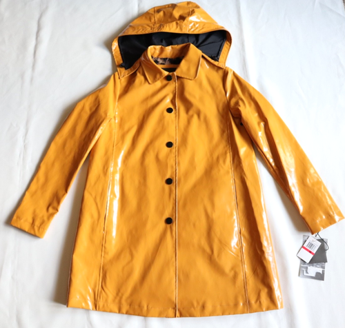 Jane Post Women's $495 Iconic Princess Rain Slicker Coat in Mustard ...