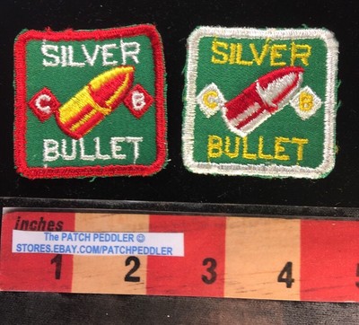 C.B. 2 SILVER BULLET CB JACKET PATCHES ~ Vintage Citizen's Band Radio ...