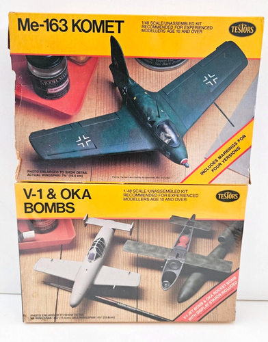 1/48 TESTORS 2X LOT ME-163 KOMET + V-1 & OKA BOMBS NEW WWII ROCKET ...