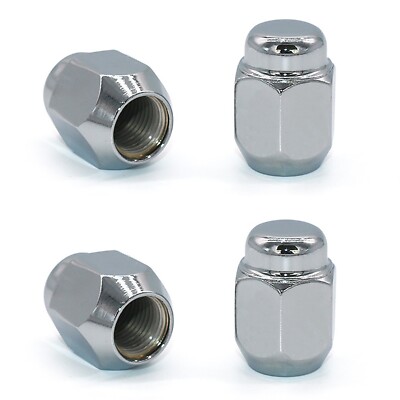 4x 17mm Head 10x1.25MM ATV QUAD Wheel Lug Rim End Cap Nuts - Chrome | eBay