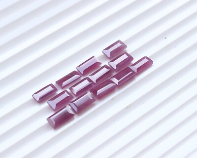 Red Ruby Gemstone Natural red Ruby Emerald Cut Ruby Faceted Ruby Cabs ...