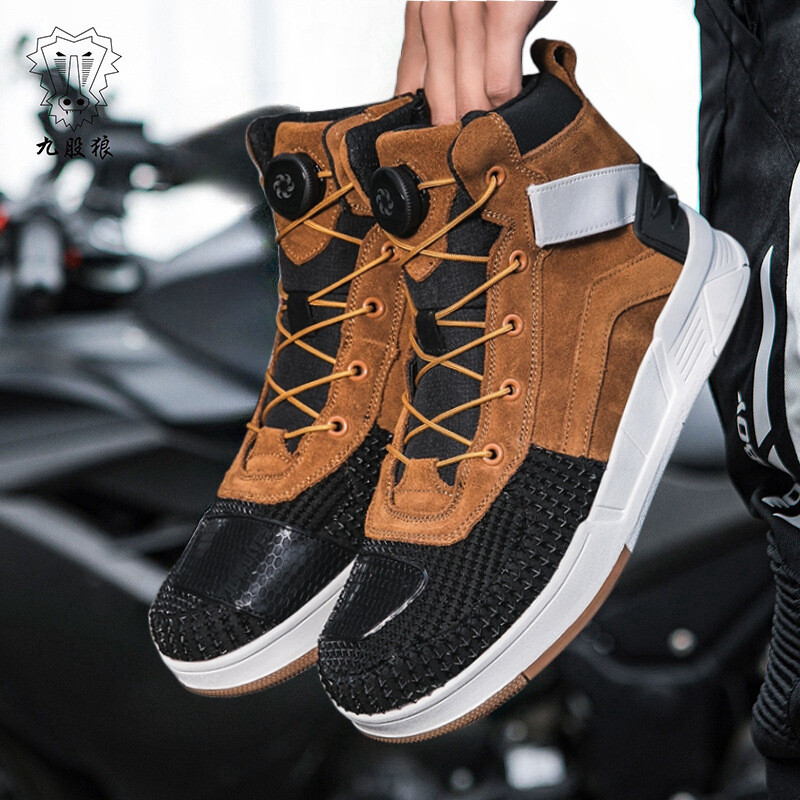 Men Motorcycle Riding Shoes Off-road Rider Gear Road Racing Parkour ...