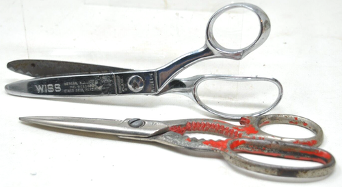 Vtg Red Wiss 1KS Kitchen Shears Scissors Jar Claw Opener 8" & Pink-Rite ...