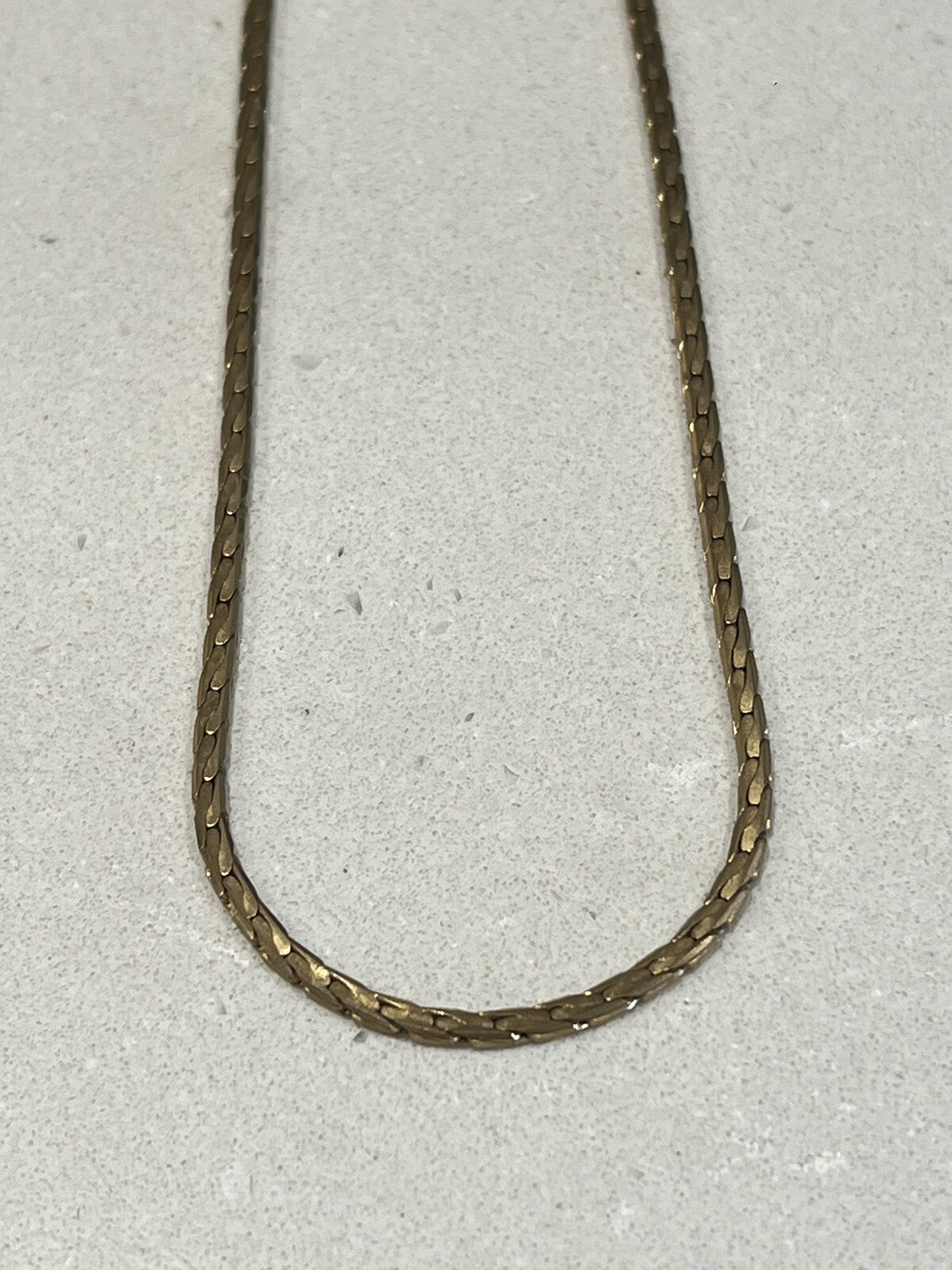 14K Yellow Gold Plated Serpentine Chain Necklace 19" … - Gem