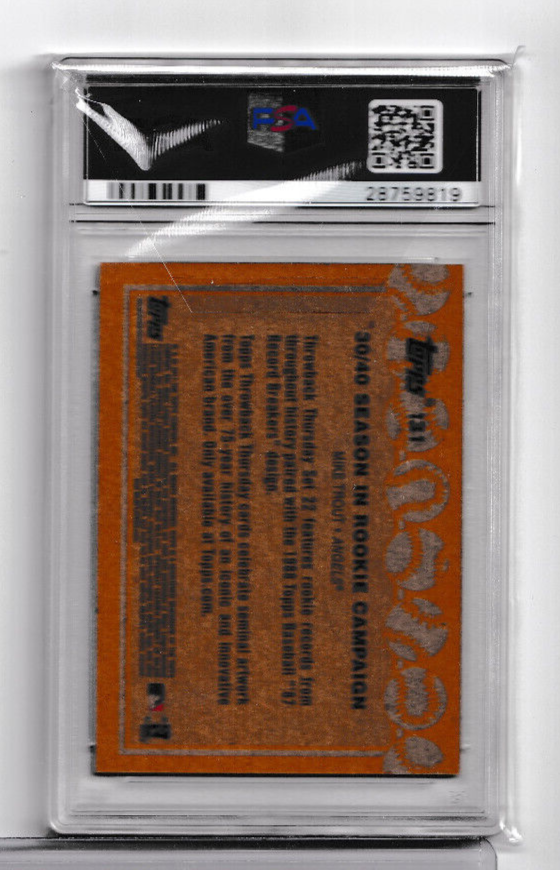 2017 Topps Throwback Thursday CARD # 131 Mike Trout PSA 10 Gem Mint ...