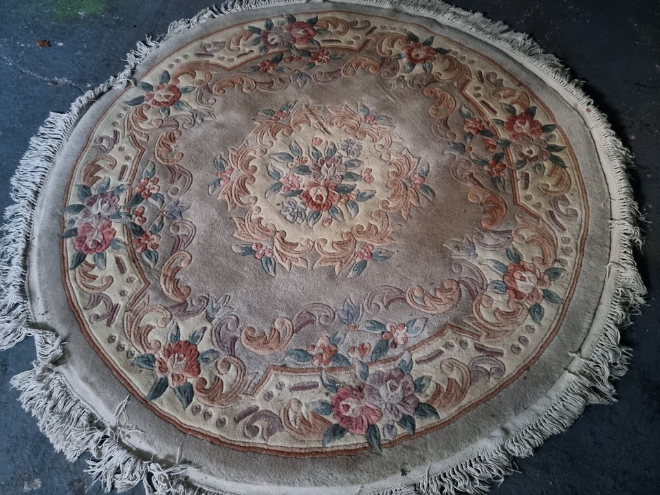 LARGE ROUND RUG THICK AXMINSTER HIGH QUALITY LOUNGE DINING BEDROOM ...