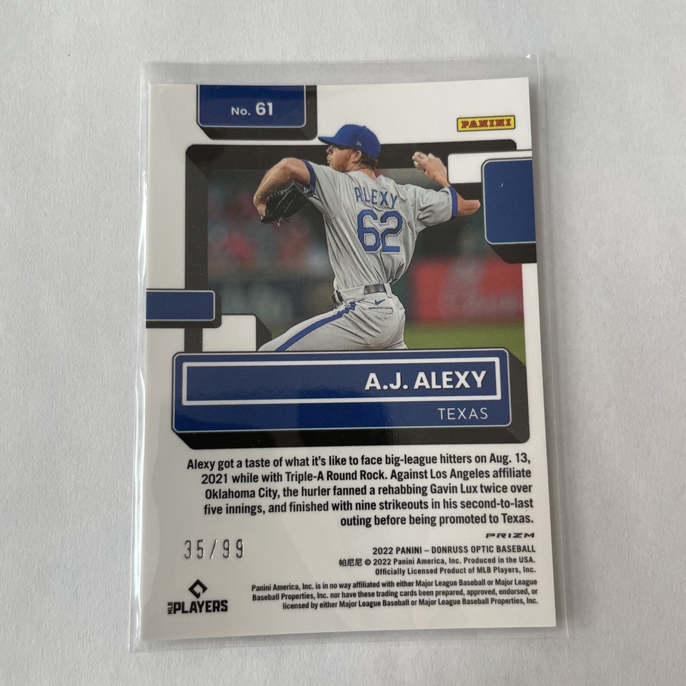 2022 Panini Donruss Optic Green Dragon Holo Prizm AJ A.J. Alexy Rated RC #d 99 | eBay
