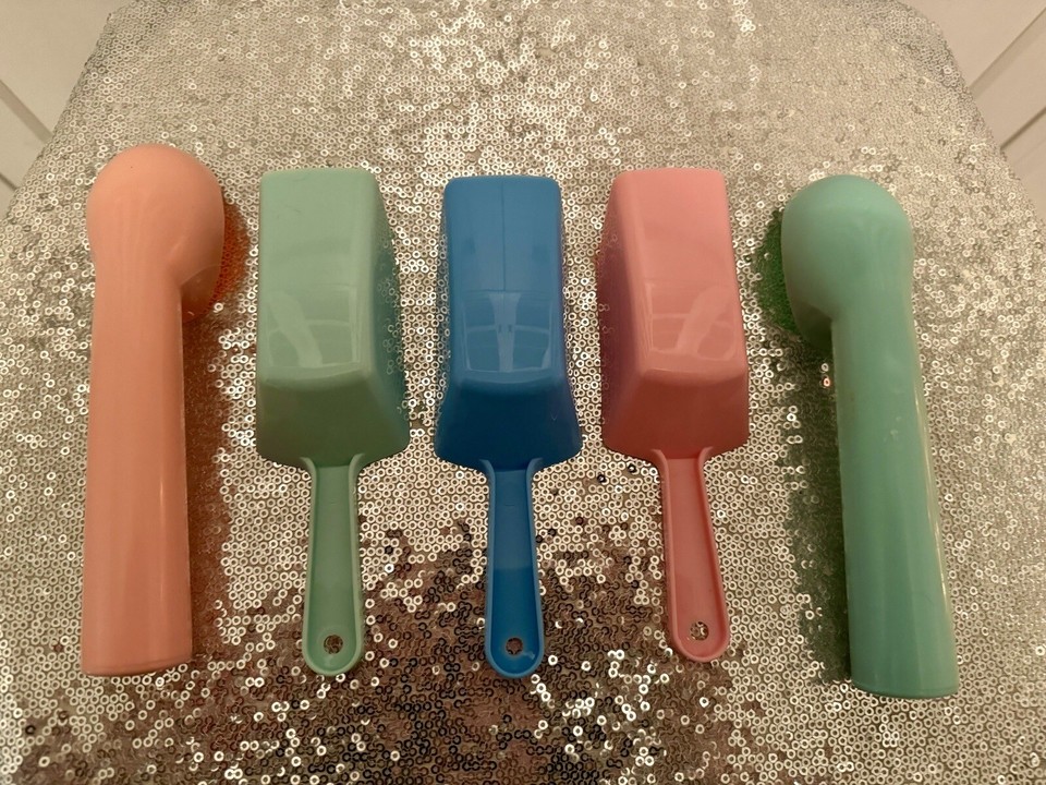 Set Of 5 Ice Cream Scoops Target Bullseye Playground Plastic: Pink ...