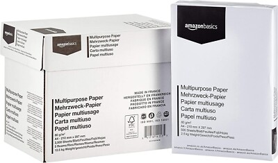 Amazon Basics Paper Multi-purpose Printer Paper, A4 80gsm, 5 Reams ...