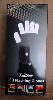 Luwint LED Colorful Flashing Finger Light Gloves 6 Flashing Modes W/ Battery NEW | eBay