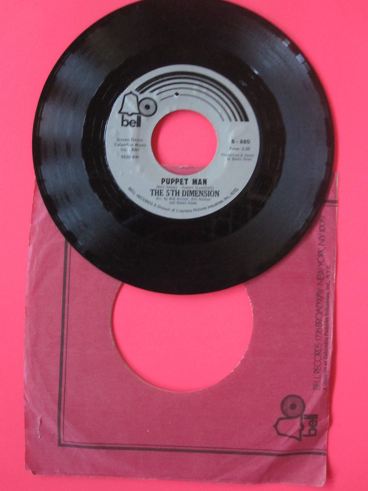 THE 5TH DIMENSION Puppet Man / A Love Like Ours 45 Vinyl Bell 1970 ...