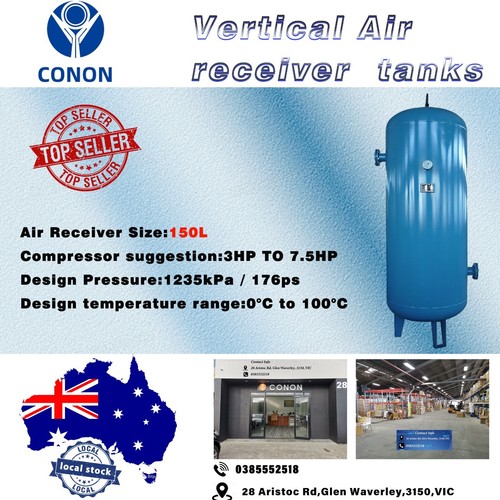 Air receiver 150L vertical tank screw air compressor AS1210 best ...