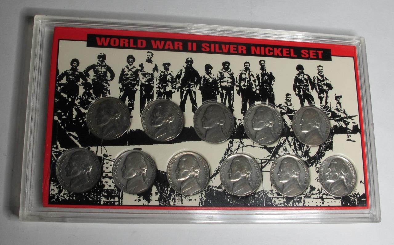 1942-1945 U.S. Jefferson War Nickels Set * 11 35% Silver Coins In Display Holder | eBay