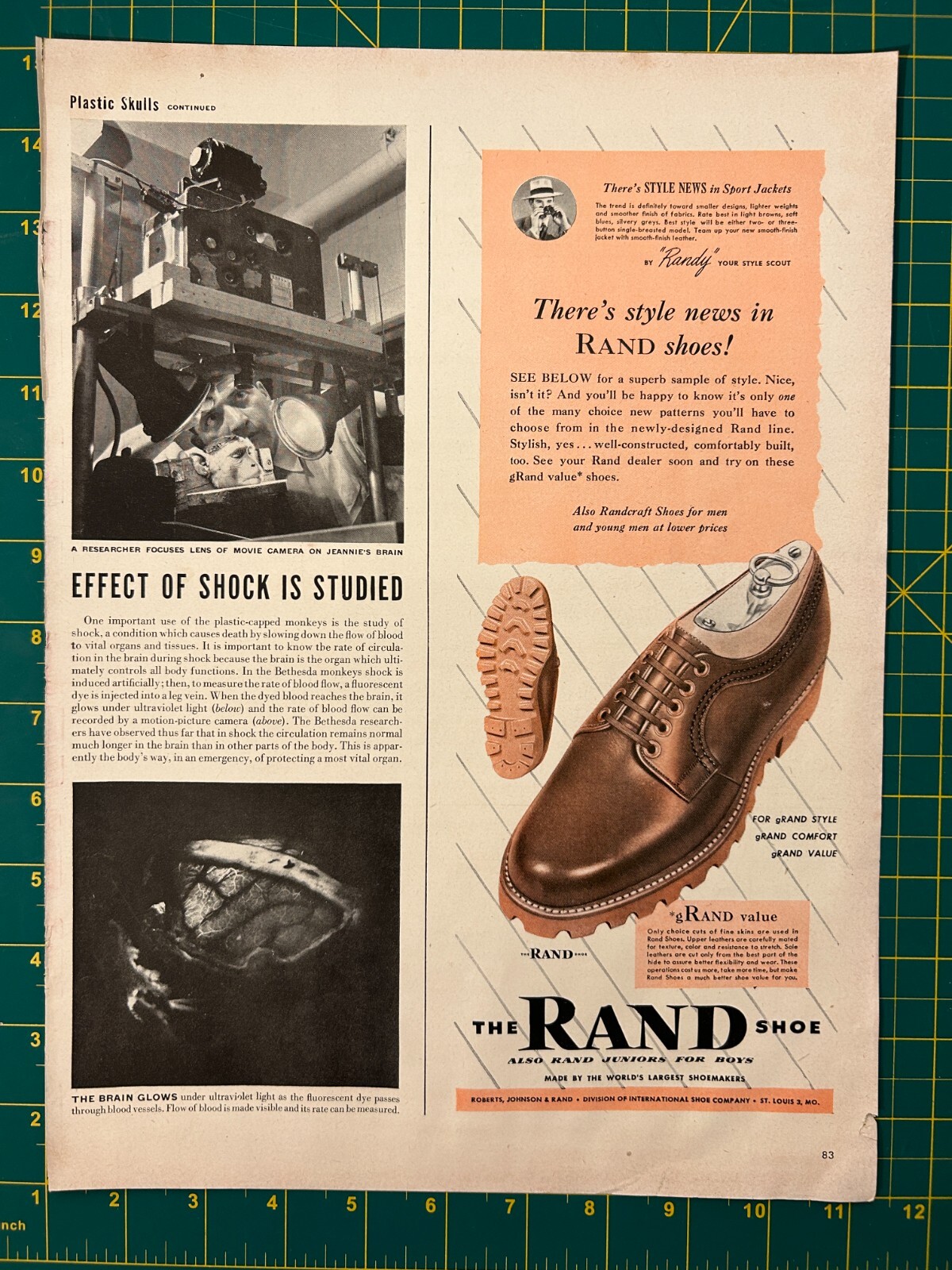 1948 Vintage The Rand Shoe Grand Style Comfort Value Randcraft Print Ad ...