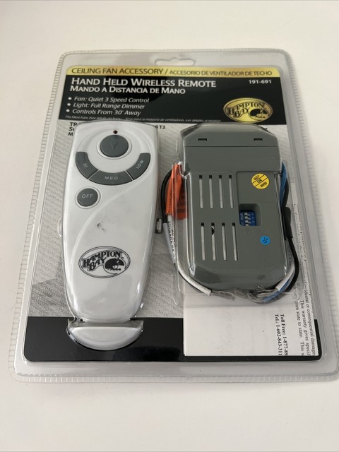 Hampton Bay Wall Mount Wireless Remote Transmitter Model T1r1 191-707 ...