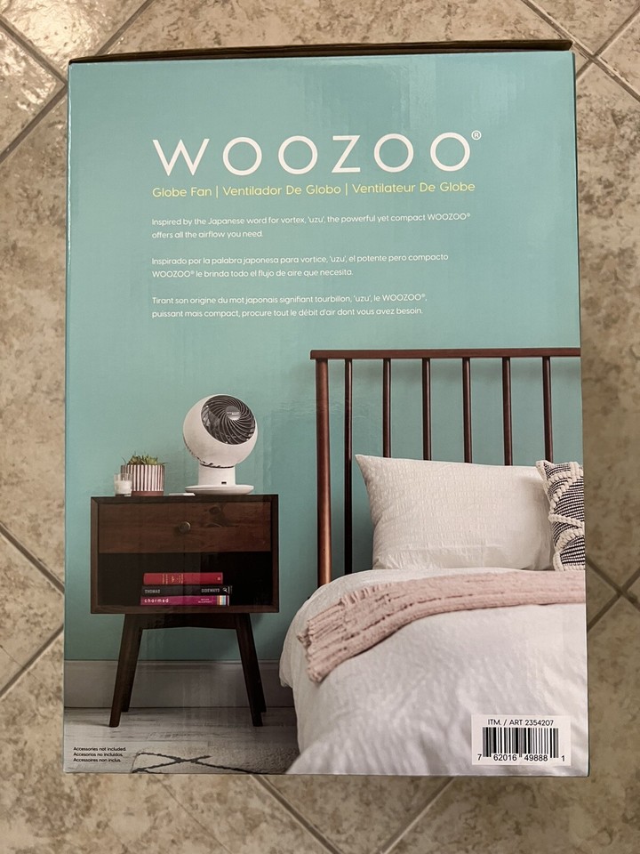 Woozoo Globe Multi-Directional 5-Speed Oscillating Fan with Remote ...