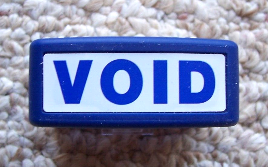 Stamp-Ever Pre-inked VOID Blue Message Stamp Re-Inkable | eBay