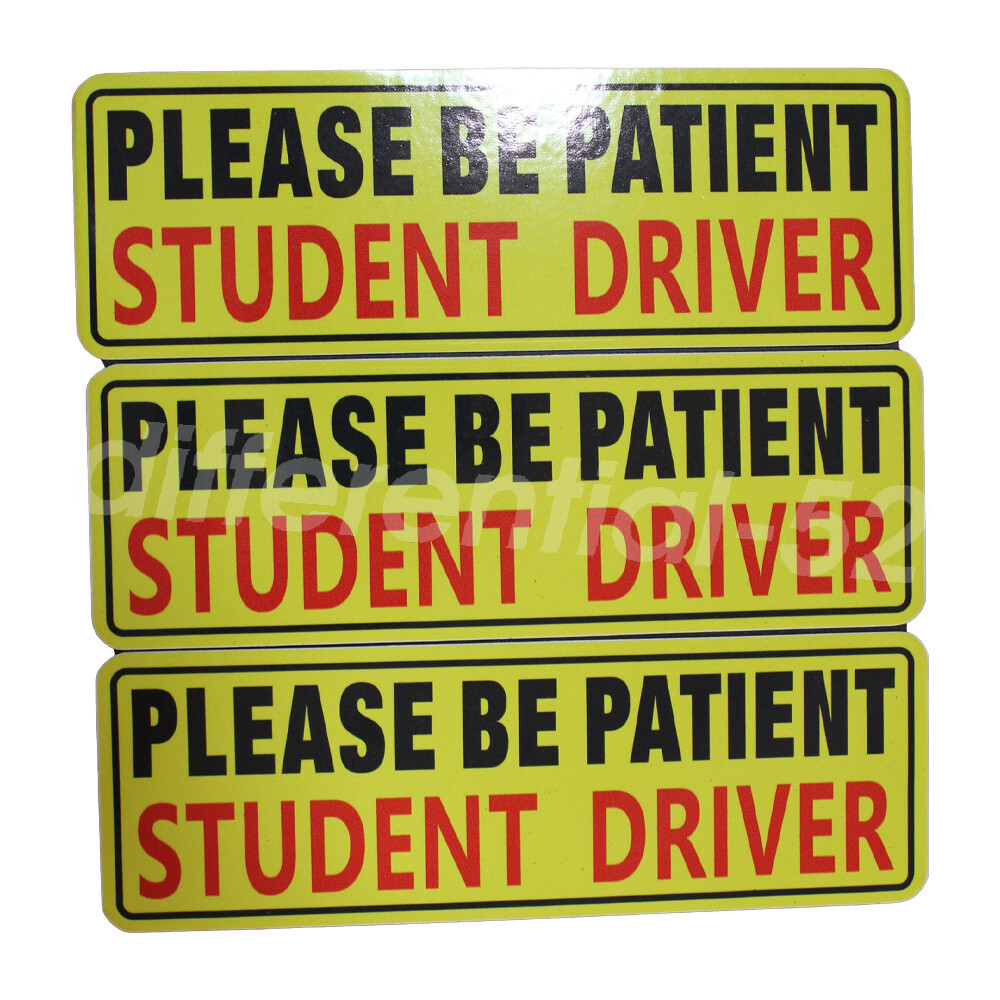 3 Pcs Bumper Sticker Car Decal Student Driver Magnet Car Signs Please ...