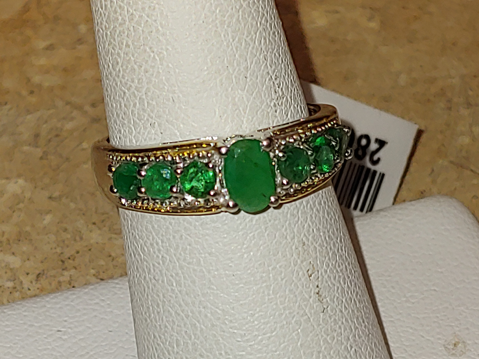 STS Sterling Silver & Emerald Band - Gem