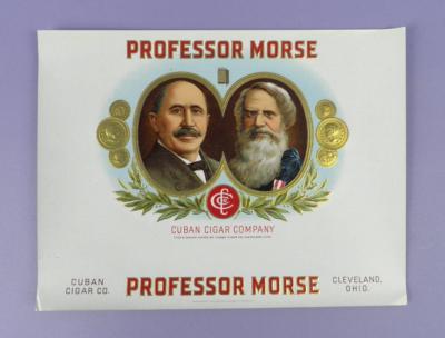 Professor Morse Cigar Box Label Original c1910 Unused - Morse Code Co ...
