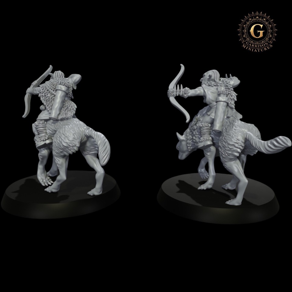 Orc Warg Riders X2 - 28mm ideal for MESBG, LoTR, Wargames & Collectors ...