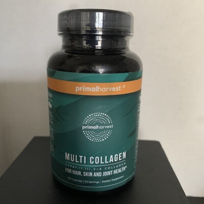 Primal Harvest Multi Collagen Pills for Women and Men (Type I, II, III ...