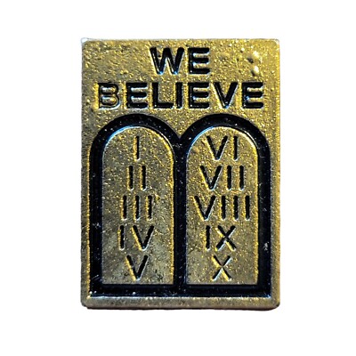 WE BELIEVE Ten Commandments Pin | eBay