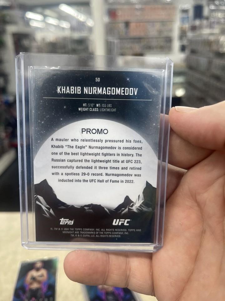 2024 Topps UFC Midnight Promo Industry Conference /15 Khabib ...
